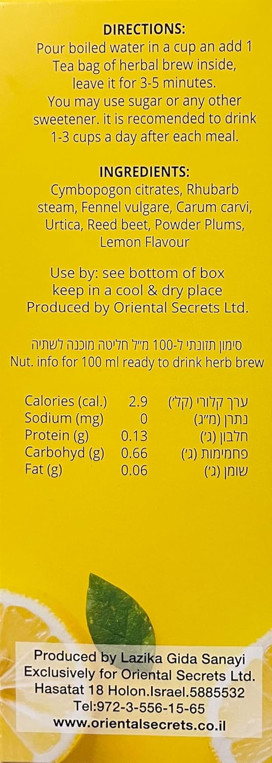 Generic Tibetian Tea Lemon Flavour 90 Tea Bags - ThenLevel